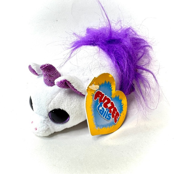 fuzzee tails | Toys | Fuzzee Tails 7 White And Purple Unicorn Plush Toy ...